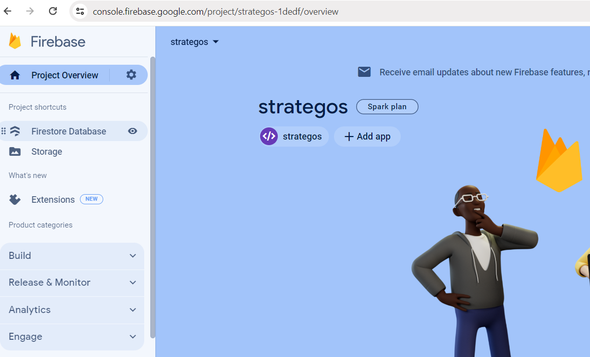 Crear proyecto y base de datos en firebase – ISAAC FIGUEROA
